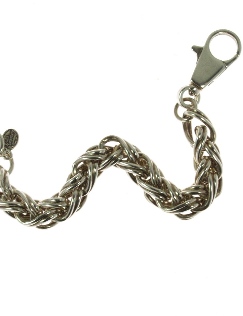 Bracelet chaîne argent vieilli